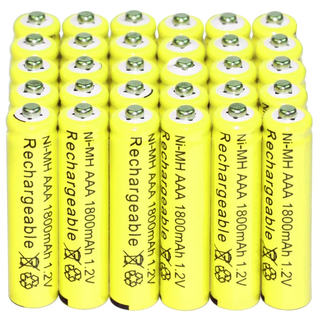 30 AAA 3A 1800mAh Ni-MH Rechargeable Battery (YEL) New $23.75 - PicClick CA