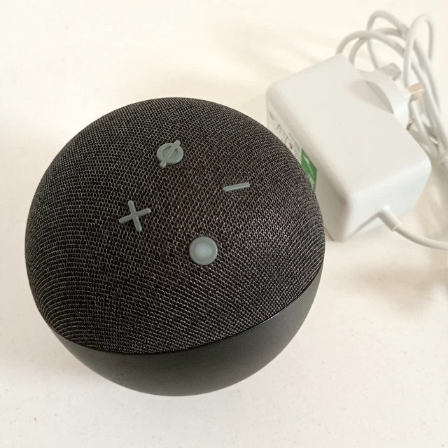 AMAZON ALEXA ECHO Dot 4th Generation Charcoal Smart Speaker with Power ...
