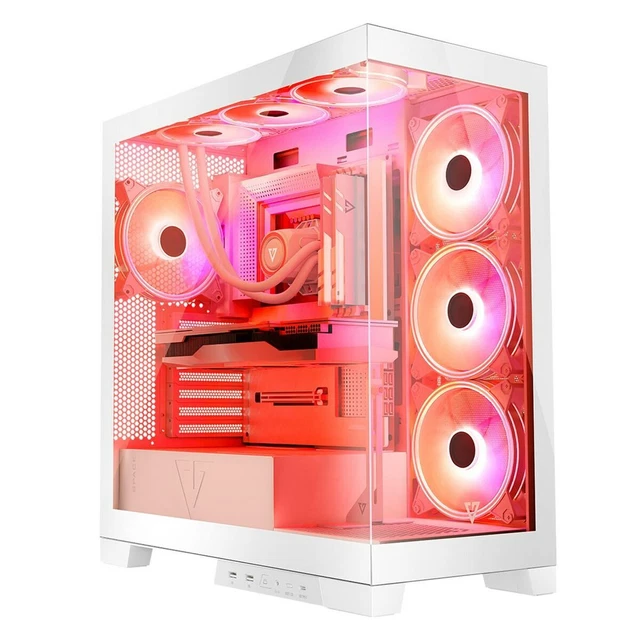 CASE COMPUTER DESKTOP ATX Modecom Volcano SPACE APEX ARGB Bianco EUR ...