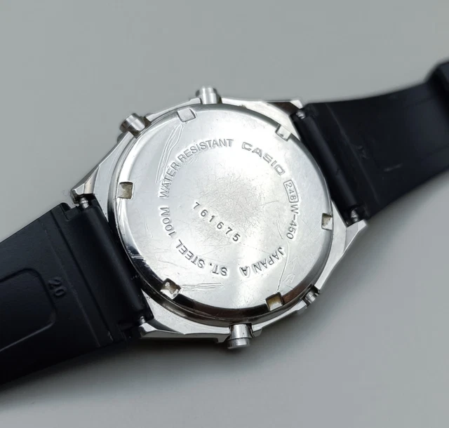 CASIO MARLIN ALARM Chronograph W-450 Mod. 248 May 1982 JAPAN Digital ...