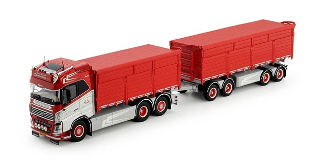 ,TEKNO, VOLVO FH04 GL 6x2 camión recto con remolque 2+2 Ejes HENRIK ...