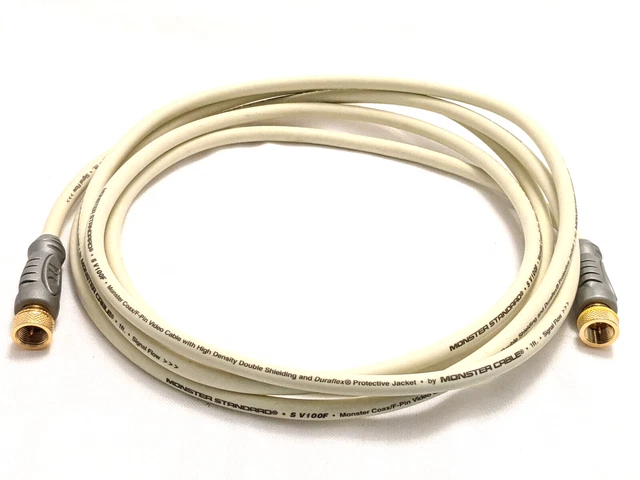 MONSTER STANDARD F-PIN Coaxial Cable 8ft (2.44m) THX S V100F $9.98 ...