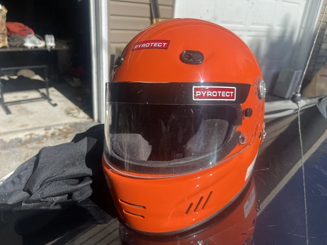 PYROTECT SNELL SA2005 Dot helmet Rare Orange Very Nice EUR 124,81 ...