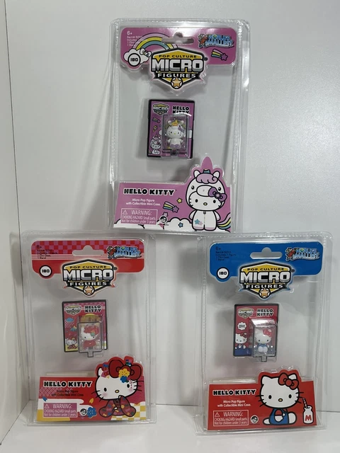 WORLDS SMALLEST HELLO KITTY Pop Culture Micro Figures Set of 3 NIP $22. ...