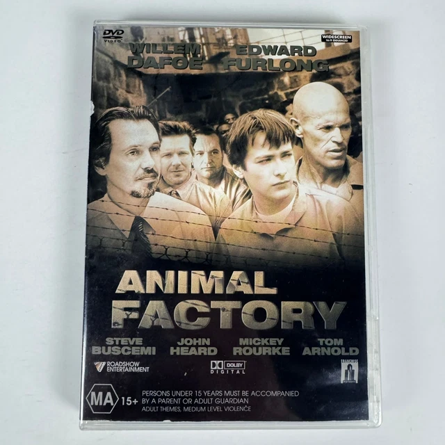 ANIMAL FACTORY (DVD 2001) Edward Furlong Willem Dafoe Mickey Rourke ...