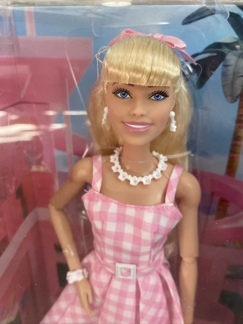 BARBIE THE MOVIE Collectible Barbie in Pink Gingham Dress Doll - Margot ...