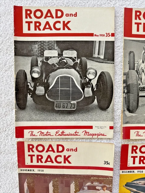 1950 ROAD & Track Magazines May June November December 1950 Lot of 4 £ ...