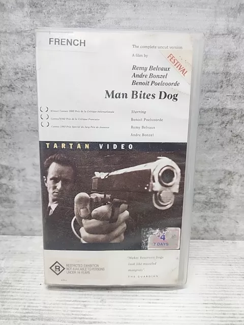 MAN BITES DOG VHS Movie Video Cassette Tape £12.29 - PicClick UK MAN BITES DOG VHS Movie Video Cassette Tape £12.29 - PicClick UK