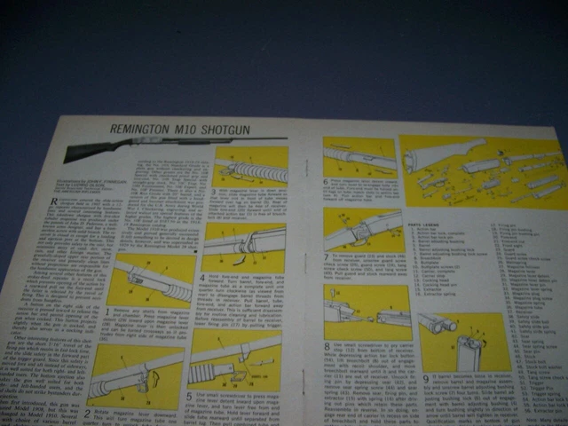 HISTORY: REMINGTON M10 Shotgun..details/Exploded View (316X) £19.83 ...