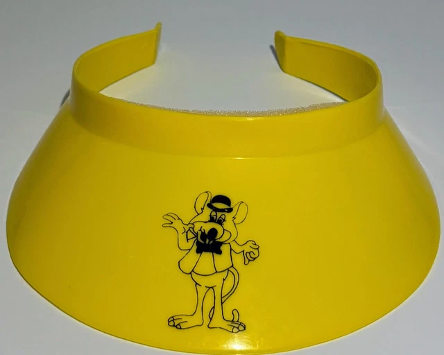 VINTAGE CHUCK E Cheese Yellow Visor Showbiz Pizza Time Theatre 80s PVC ...