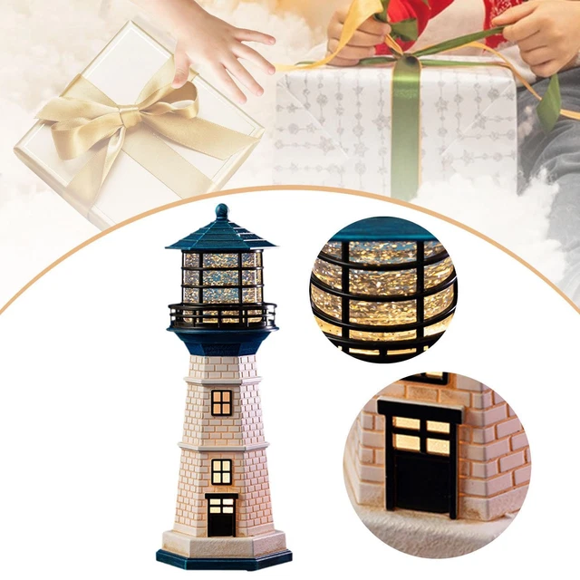 LIGHTHOUSE NIGHT LIGHT Snow Globe for Nursery Decor Kids Bedroom ...