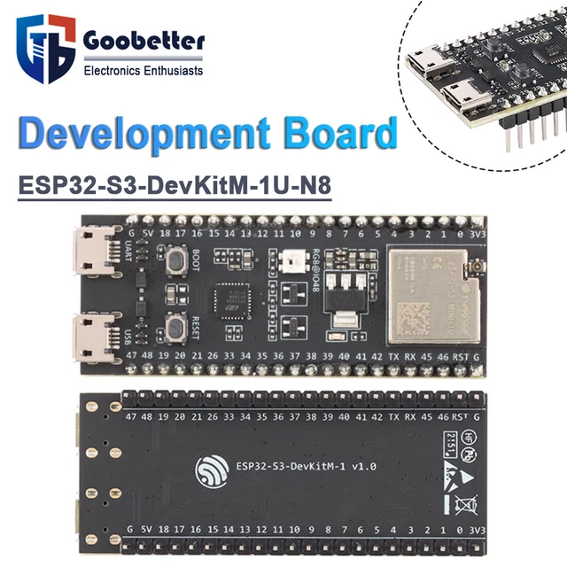 Esp32 S3 Devkitm 1u N8 Development Board Module Carries Esp32 S3 Mini 1