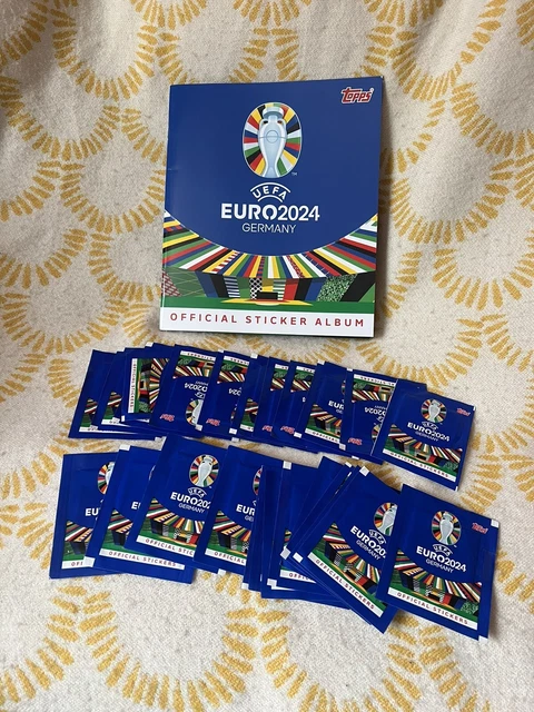 TOPPS UEFA EURO 2024 Official Stickers New Empty Album & 25 Packs. New ...