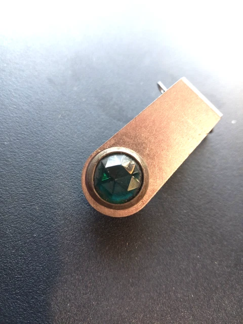 VTG TUBE AMP or Radio Pilot Light Assembly, Faceted Green Jewel, Screw ...