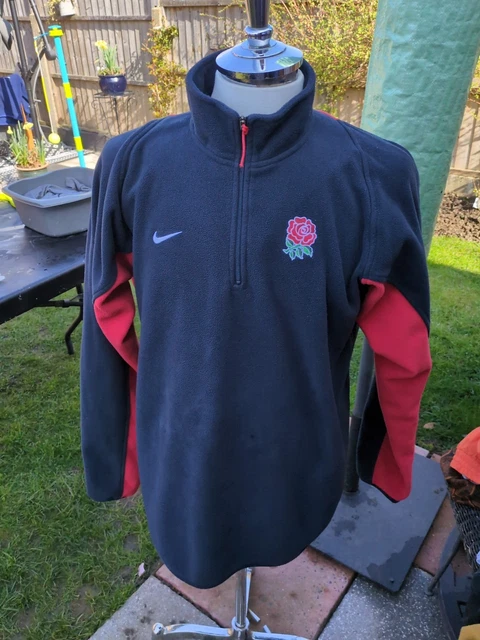 NIKE X ENGLAND Rugby 1/3 Zip Fleece Jacket Size XL 2000s Y2k £25.00 ...
