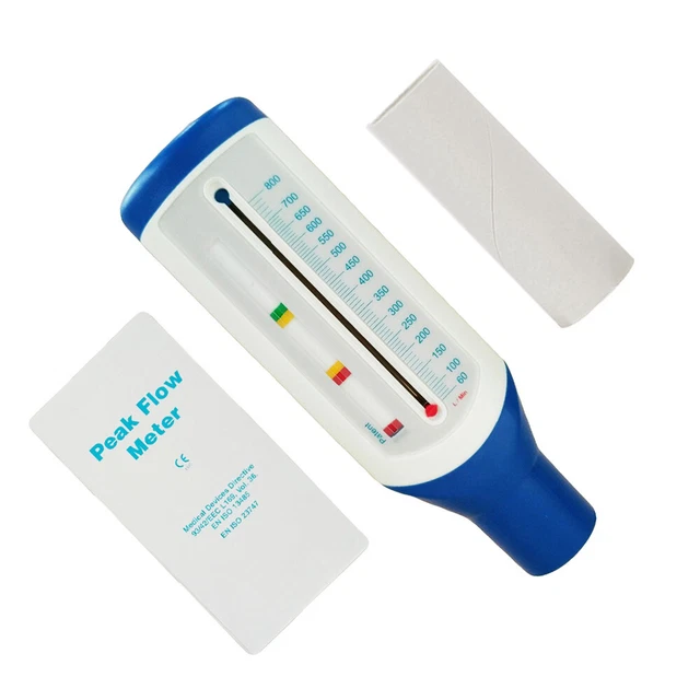 ADULT SPIROMETER BREATH Peak Flow Speed Meter Expiratory Lung Asthma ...