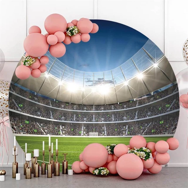 FOOTBALL FIELD ROUND Baby Shower Party Backdrop For Boy $35.95 ...