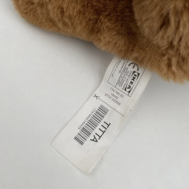 IKEA TITTA TEDDY BEAR PUPPET SOFT TOY 9" Rare Collectible Vintage ...