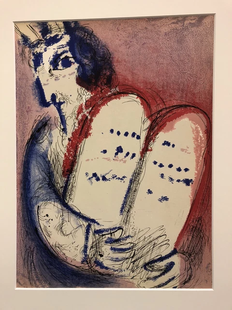 ORIGINAL MARC CHAGALL Lithografie 1956 Bibel Moses Moïse - Mourlot 126 ...