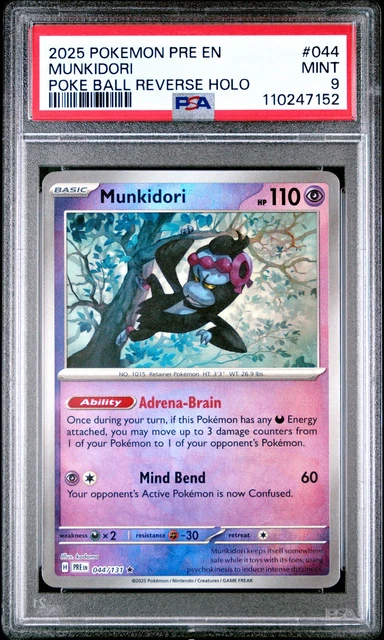 2025 POKEMON PRE En-Prismatic Evolutions Poke Ball Reverse Holo ...