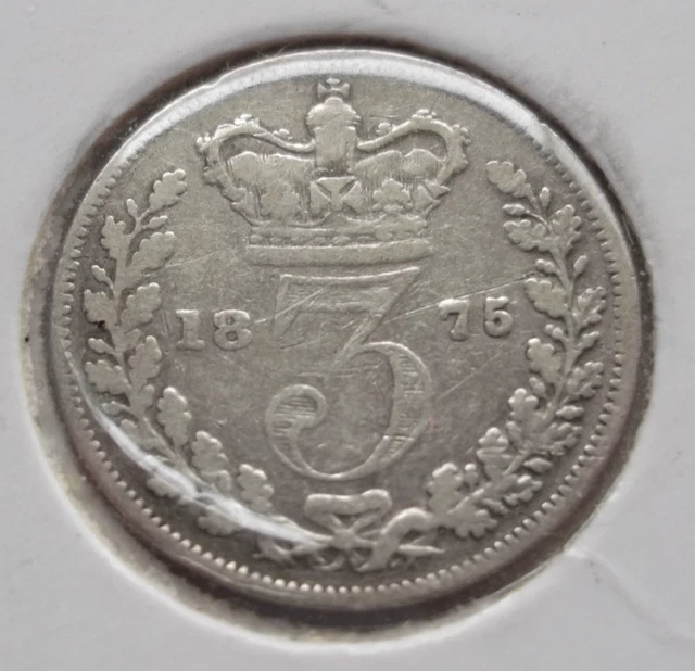 1875 COLONIAL AUSTRALIA QUEEN VICTORIA 3d - THREE PENNY SILVER COIN in ...