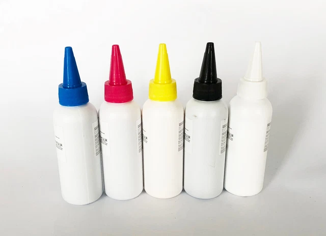 5X100ML DTF INKS CMYKW Direct to Film Printer Heat Transfer Film Hot ...