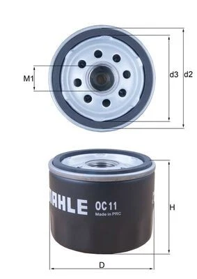 OIL FILTER OC 11 FOR RENAULT 12/Societe/Van/Break/Variable ENCORE ...