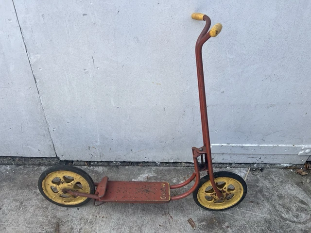 VINTAGE 1950'S MOBO Scooter Original paintwork wheels Childs Retro £51. ...