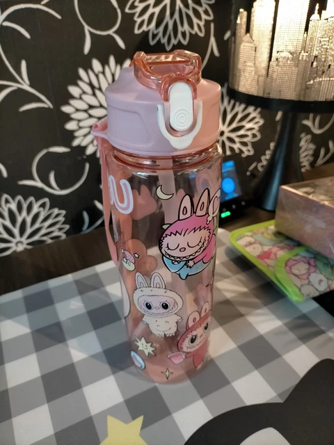 RARE LABUBU FROM The Monsters Pink 500ml Water Bottle With Strap And ...
