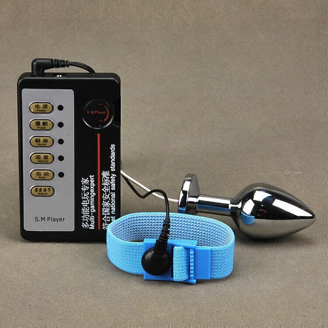 Electroshock Anal Butt Plug Pulse Penis Ring Adult Bondage Bdsm Torture