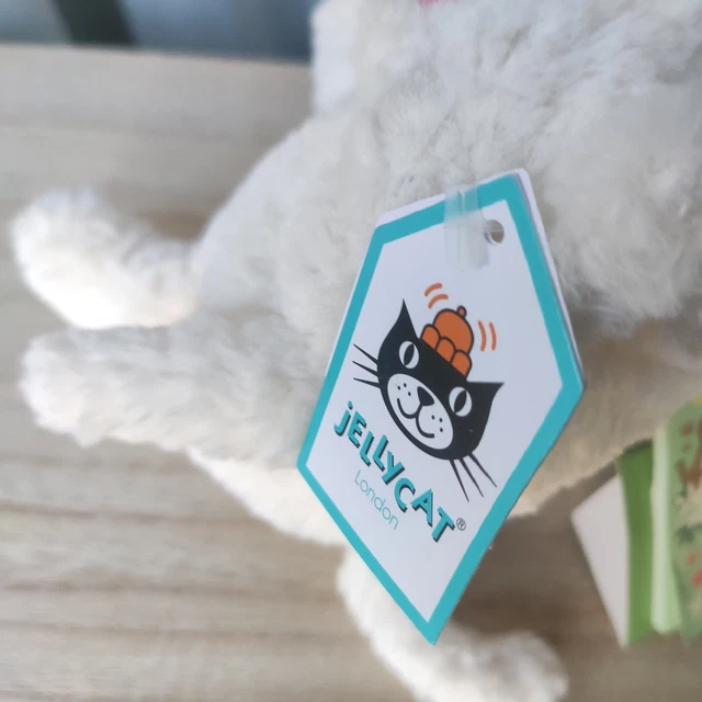 JELLYCAT SMALL AMORE Cream Cat AM6CC BNWT New With Tags Retired Soft ...
