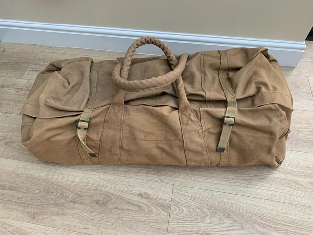 BRITISH ARMY WW2 Officers Large Heavy Duty Canvas Holdall/ Kit Bag ...