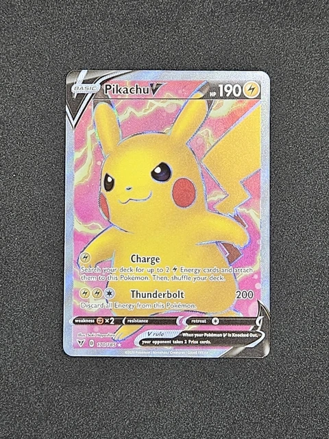 POKEMON TCG VIVID Voltage Pikachu V 170/185 Full Art NM $27.50 ...