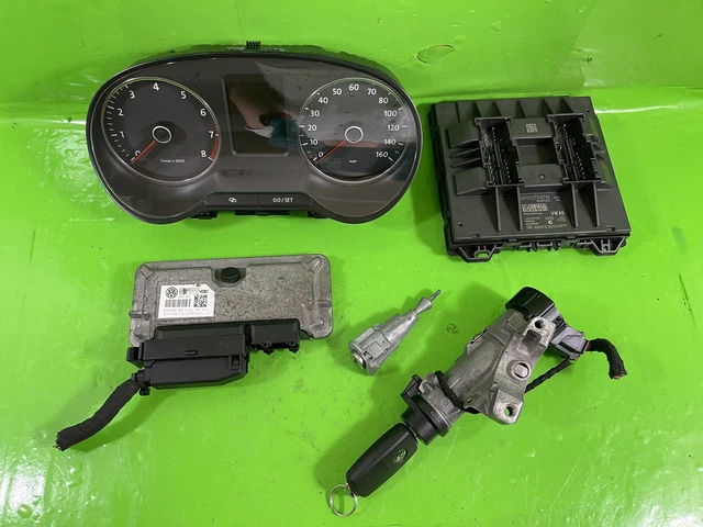 VW POLO MK5 Ecu Kit Speedometer Lock Set Module Key 1.4 Tsi Petrol 2010 ...