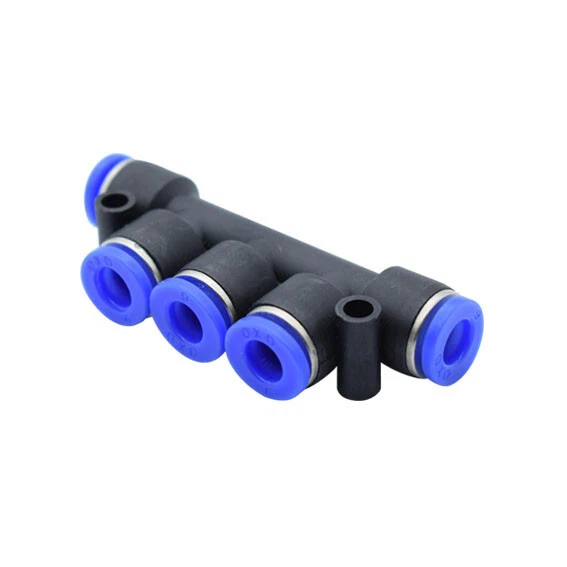 NYLON PNEUMATIC 5-WAY Push-Fit Hose Inline Air-Line Fitting for 4-12mm ...