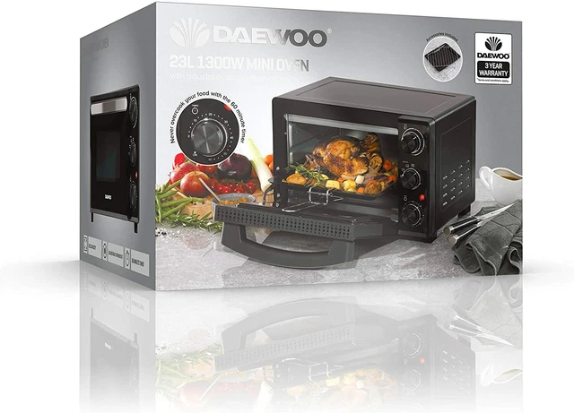 DAEWOO 1300W 23L Capacity Electric Oven, 90-230° Adjustable Temperature ...