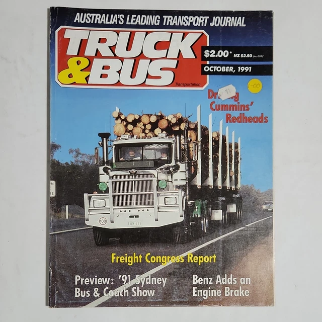 TRUCK & BUS TRANSPORTATION Vintage Australian Magazine October 1991 Vol ...