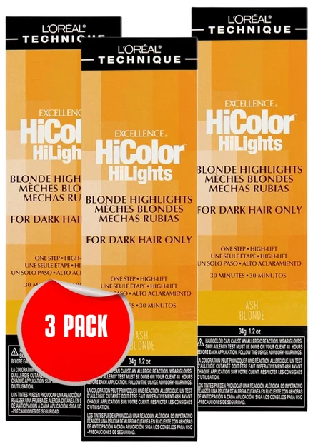 L'ORÉAL TECHNIQUE HICOLOR Red HiLights Permanent Hair Color: ASH BLONDE ...