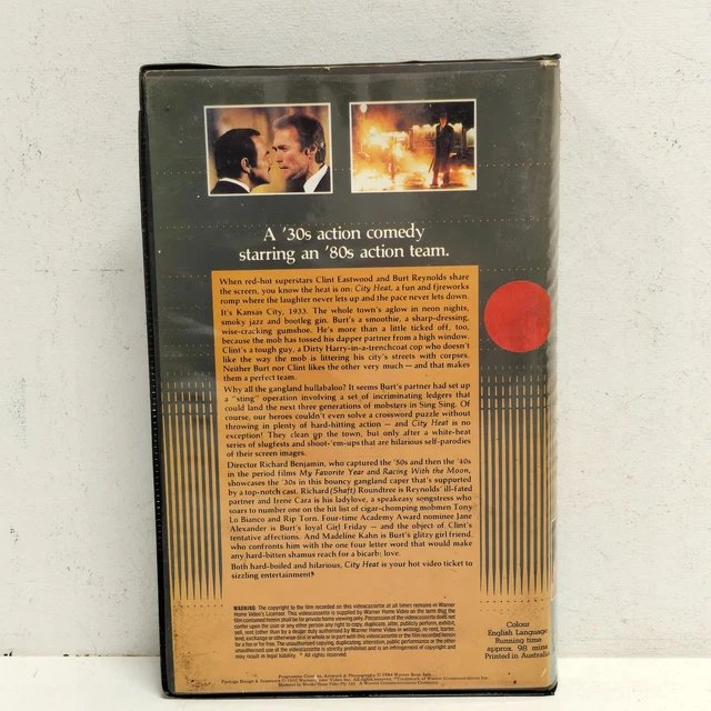 CITY HEAT - Clint Eastwood - Big Box Clamshell Ex Rental - VHS Tape $29 ...