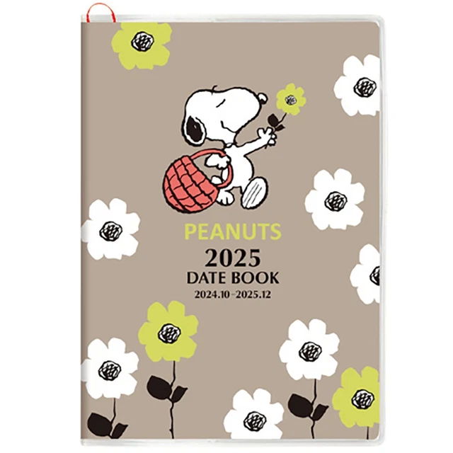PEANUTS SNOOPY 2025 A6 Monthly Planner Schedule Book Diary 18PD-1G ...