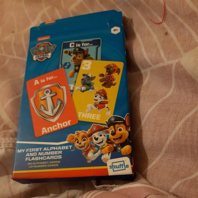 PAW PATROL ALPHABET & Number Flashcards . Box torn £1.00 - PicClick UK