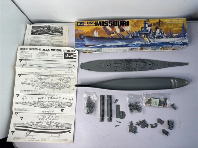 REVELL BATTLESHIP USS Missouri Model Kit - 1970's £17.99 - PicClick UK