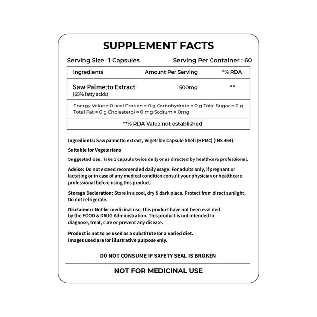 BOTENZO SAW PALMETTO Capsules Hair & Hormonal Balance 100% Natural ...