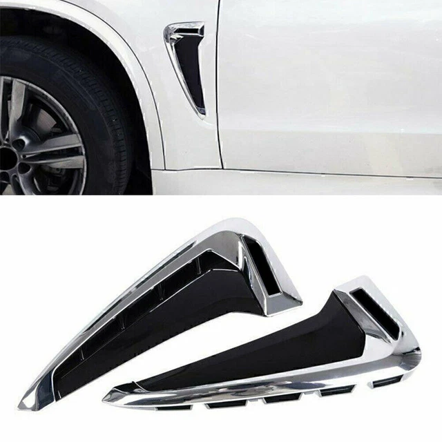 SIDE MARKER FENDER Air wing Vent Trim M Cover Chrome For BMW F15-X5 X5 ...
