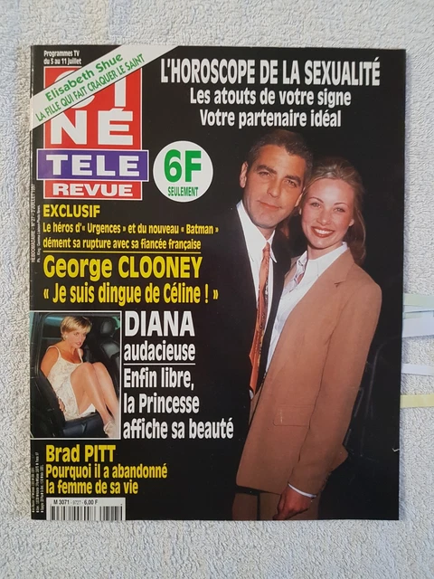 CINE REVUE N°27 1997 George Clooney Lady Diana Gene Hackman E.shue ...