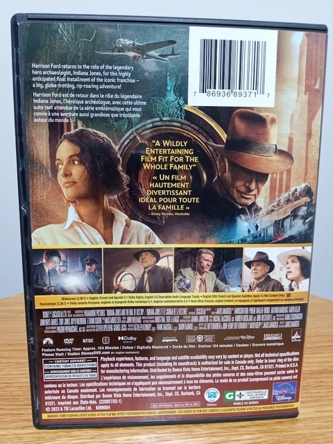 INDIANA JONES AND the Dial of Destiny (DVD, 2023) - Harrison Ford ...