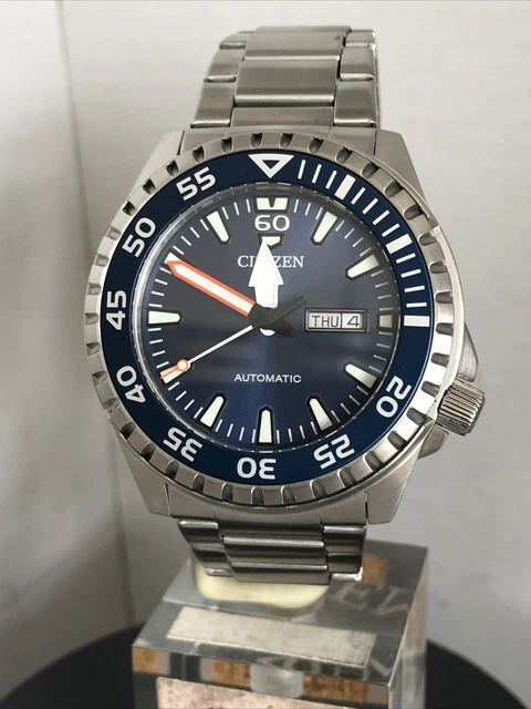 CITIZEN MEN'S AUTOMATIC Sport Diver Style Blue Dial Bracelet watch ...