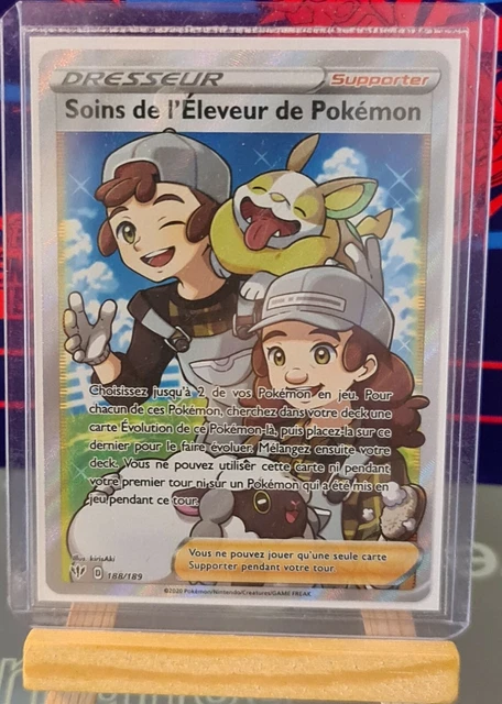CARTE POKÉMON SOINS de l'Éleveur de Pokémon 188/189 EB03 FR Ténèbres ...
