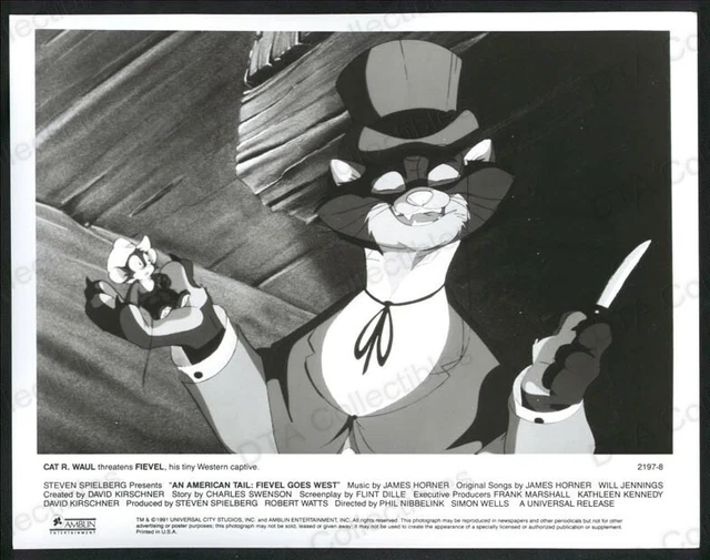 AN AMERICAN TAIL, Fievel Goes W-8X10 B&W-Cat R Waul Fn EUR 24,59 ...