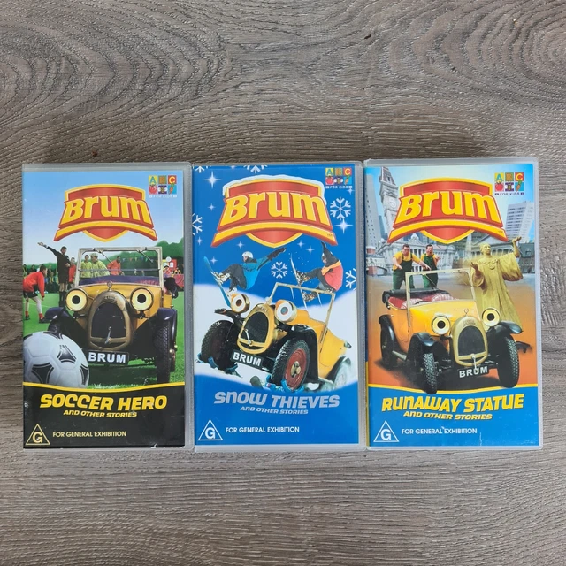 3 X BRUM VHS Video Tapes Snow Thieves Rare, Runaway Statue, Soccer Hero ...